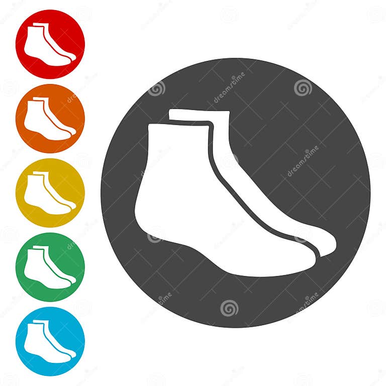 Socks Icons Set - Vector Illustration Stock Vector - Illustration of ...