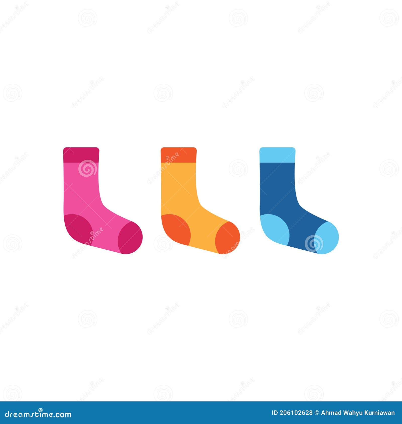 Socks stock vector. Illustration of symbol, simple, isolated - 206102628