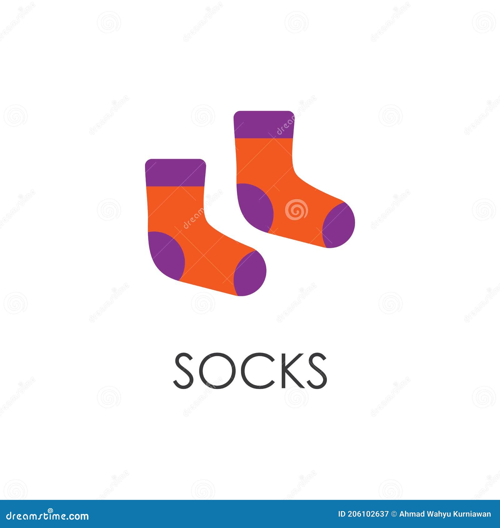 Socks stock vector. Illustration of holiday, design - 206102637