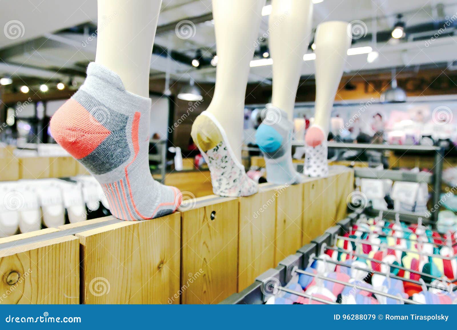 Socks in a store stock image. Image of cotton, merchandise - 96288079