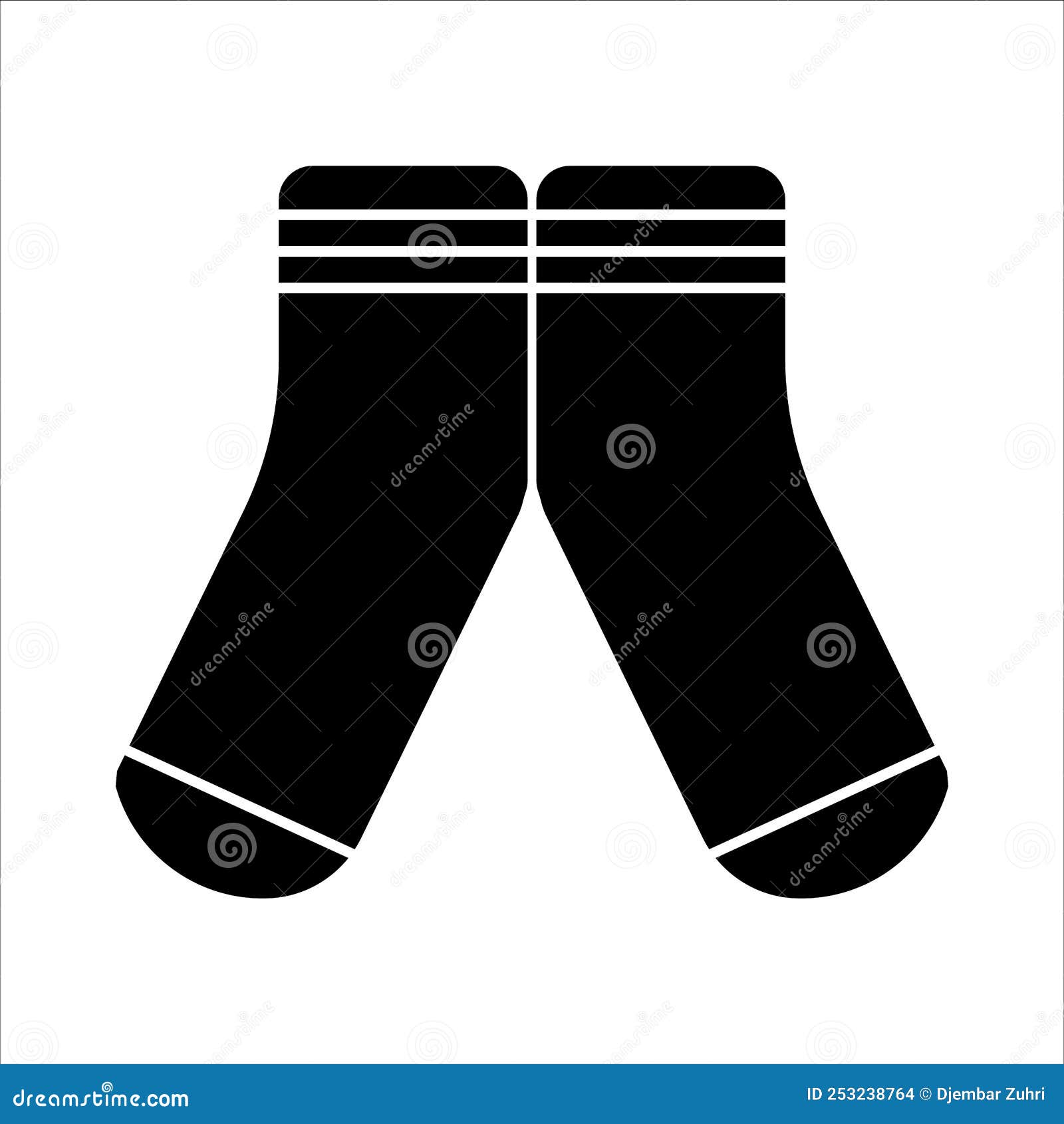 Socks Technical Drawing Vector Illustration Template Web Stock ...