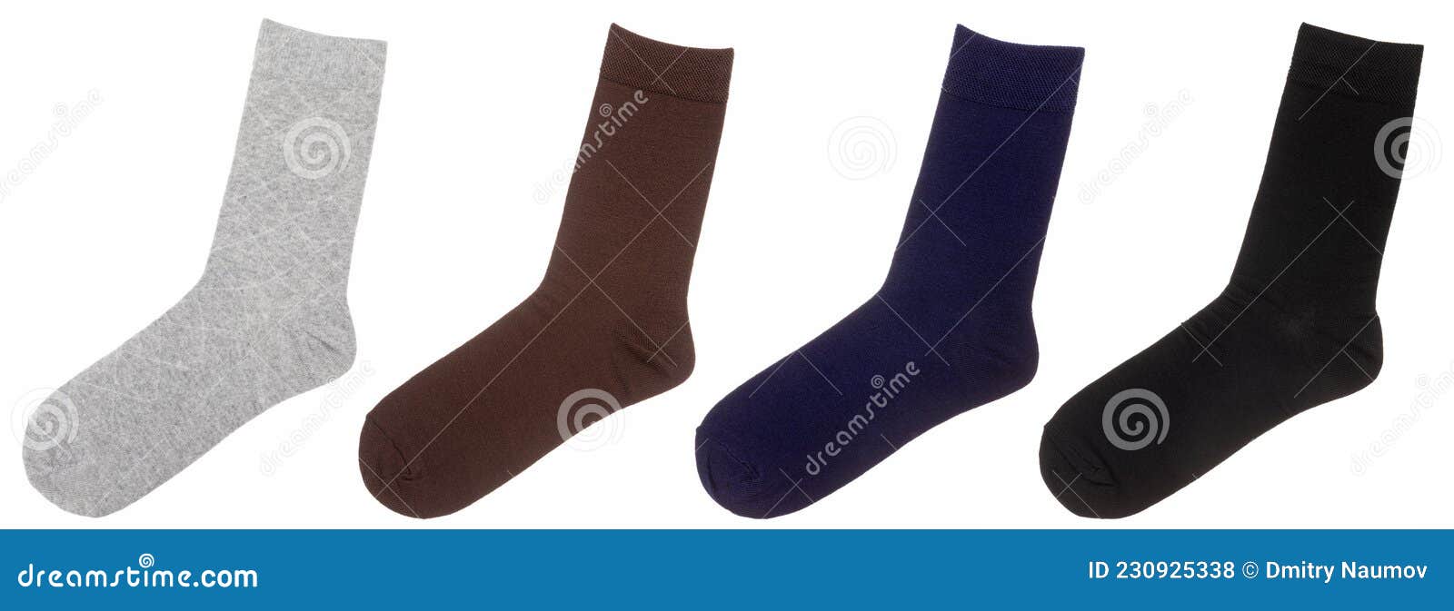 Socks of Various Colors Isolated on White Stock Photo - Image of mens ...