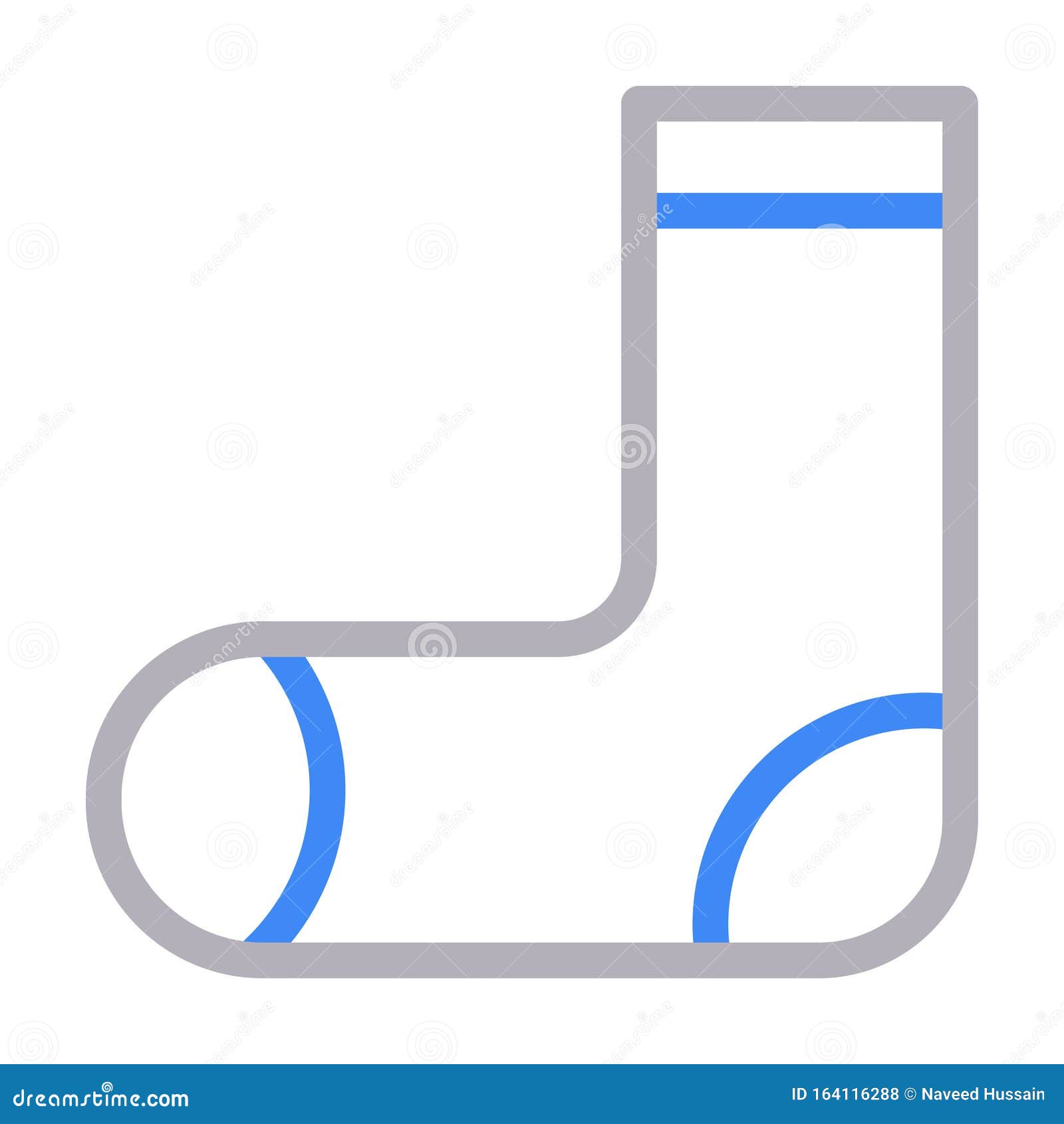 Socks Vector Color Line Icon Stock Vector - Illustration of ankle, hang ...