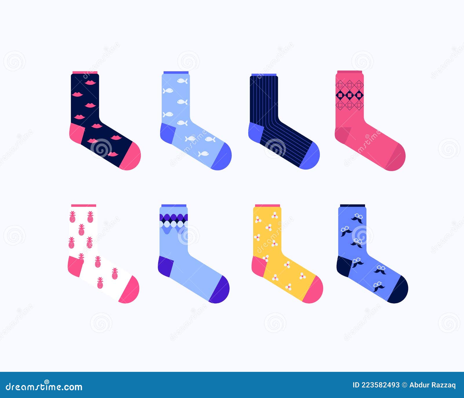 Socks Vector Graphics Designs and Templates Illustration Concept Stock ...