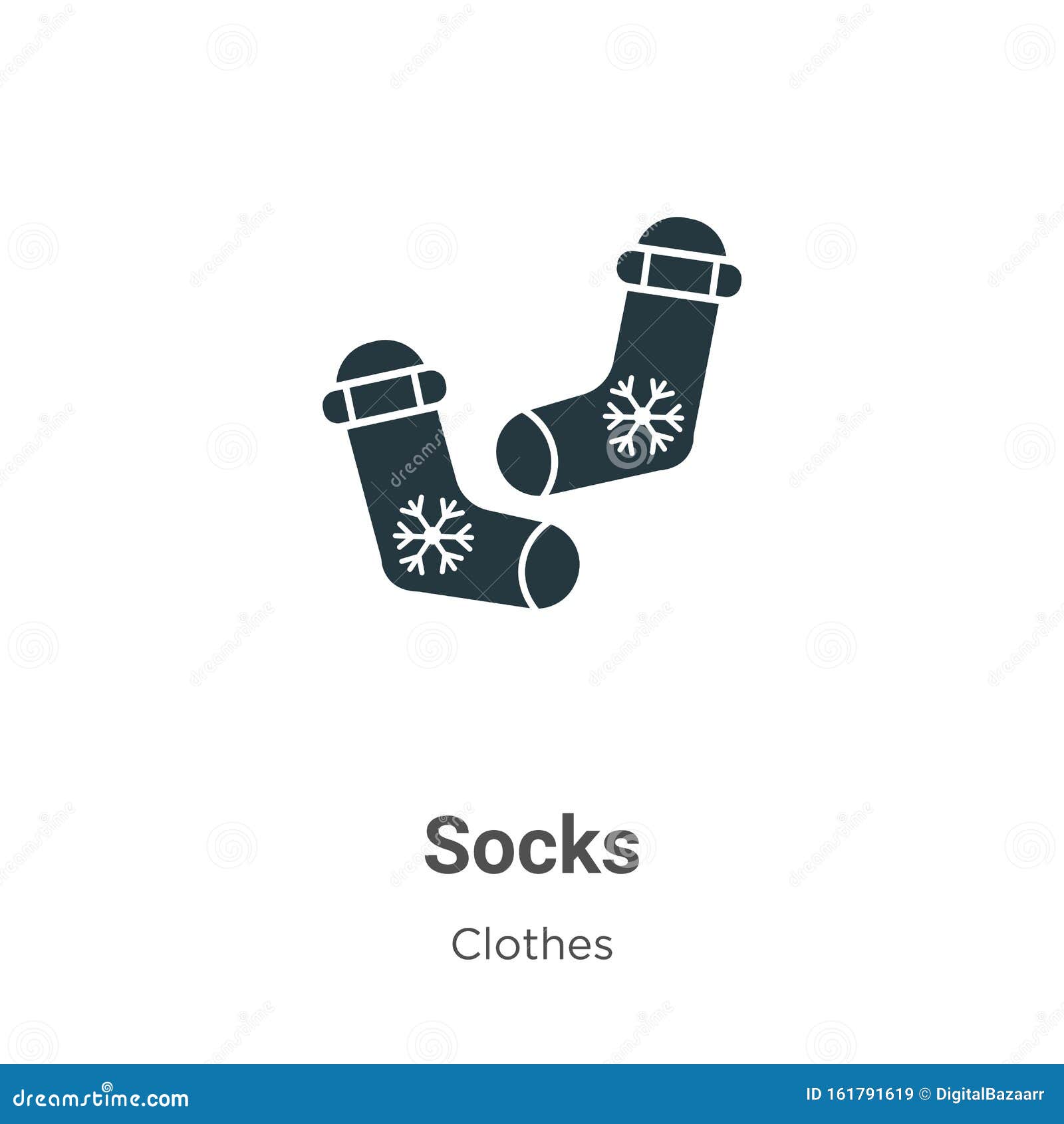 Socks Vector Icon on White Background. Flat Vector Socks Icon Symbol ...
