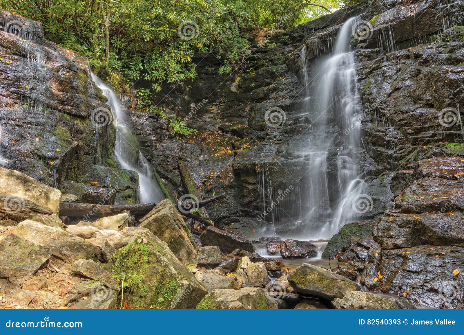 Soco Falls stock image. Image of rocks, falls, waterfall - 82540393