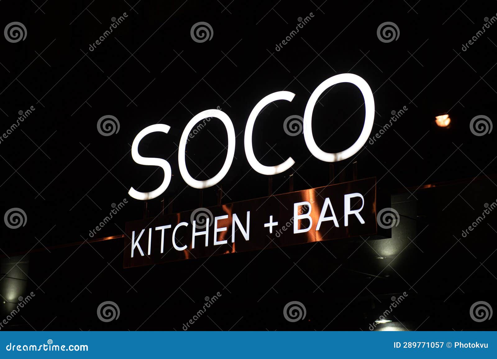 SOCO Kitchen and Bar Restaurant Sign in Toronto Editorial Photography ...