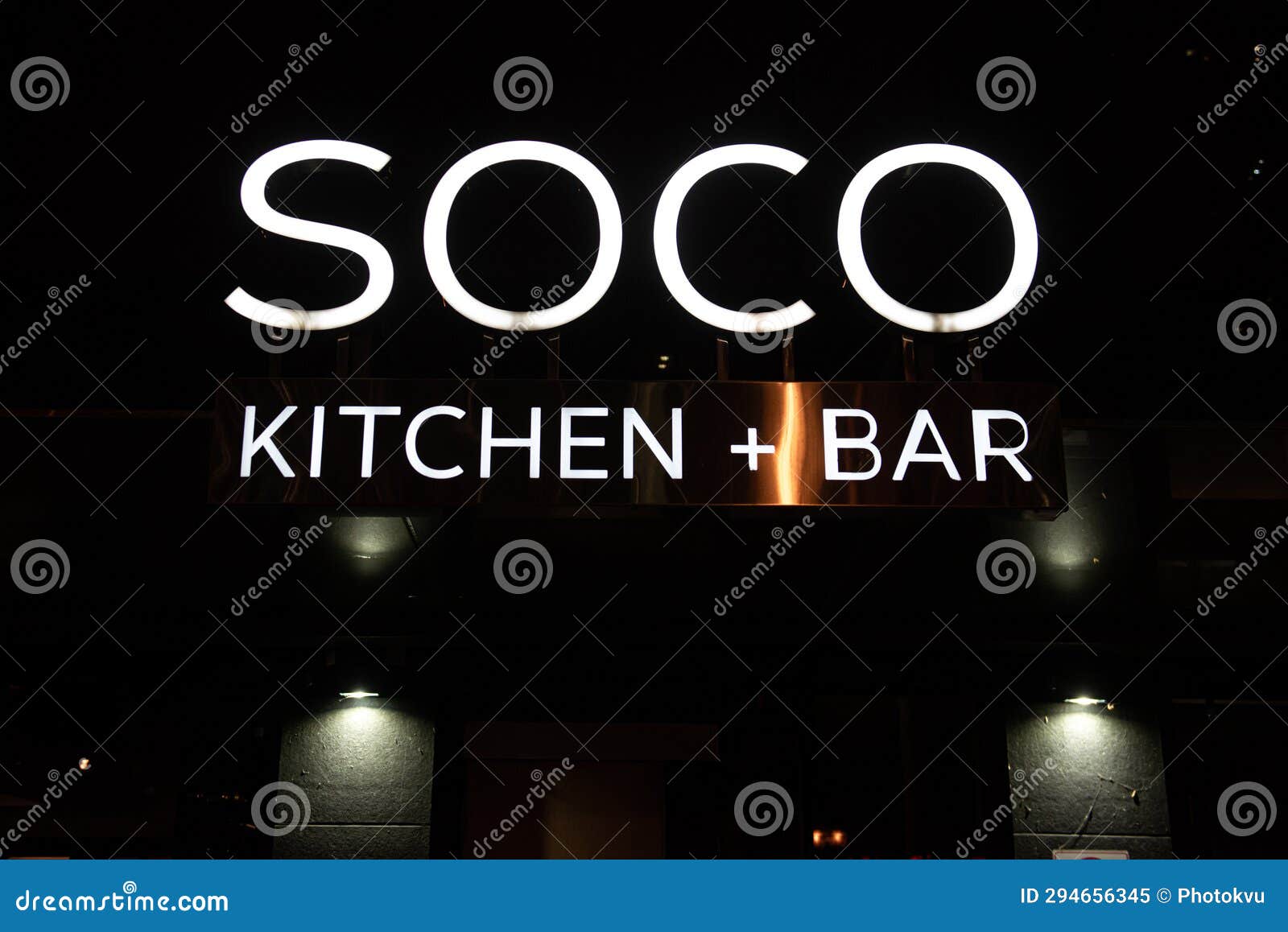 SOCO Kitchen and Bar Restaurant Sign in Toronto Editorial Image - Image ...