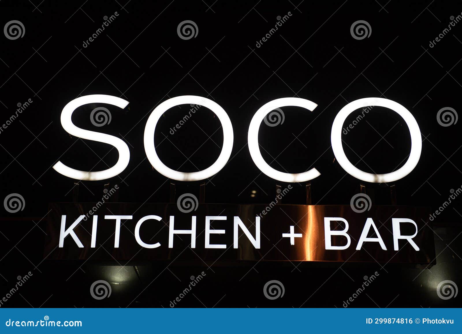 SOCO Kitchen and Bar Restaurant Sign in Toronto Editorial Photo - Image ...