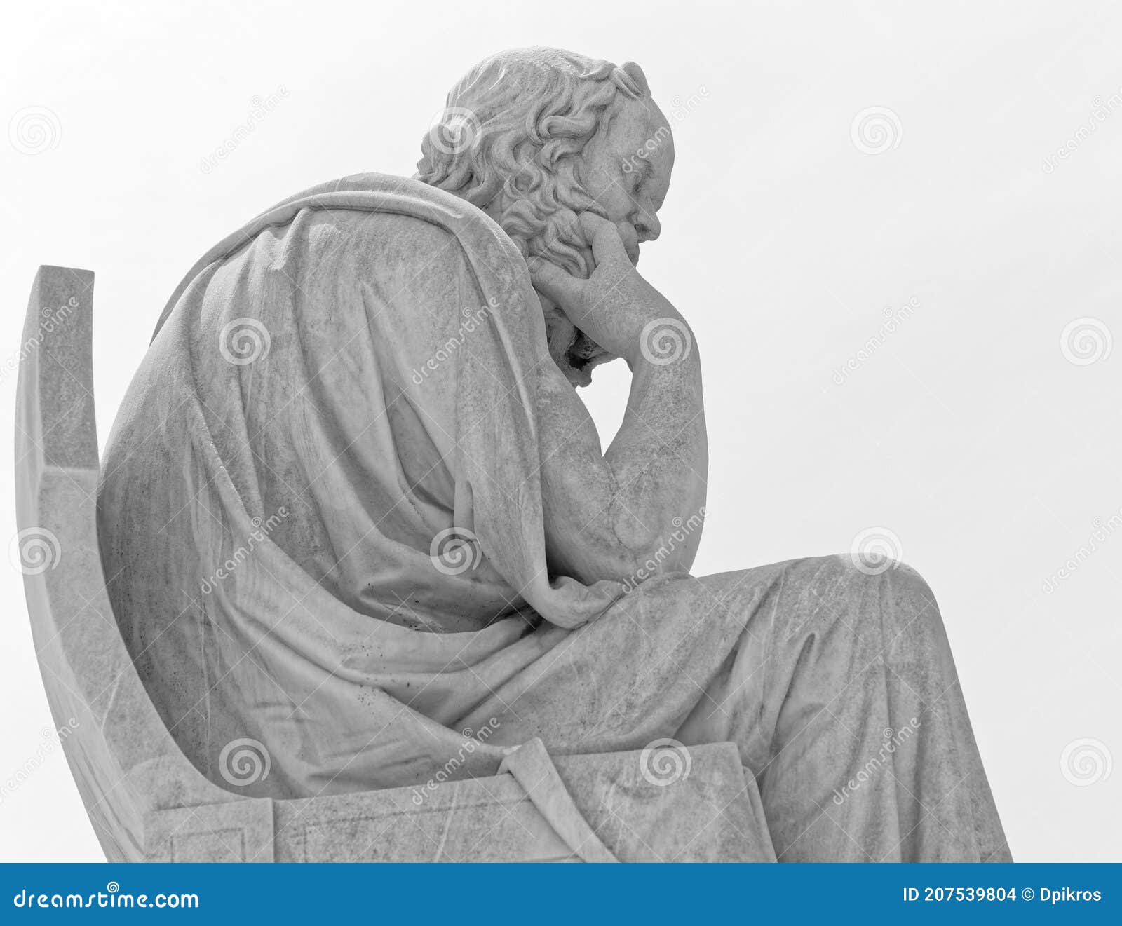 Socrates, the Ancient Greek Philosopher in Deep Thoughts, Space for ...