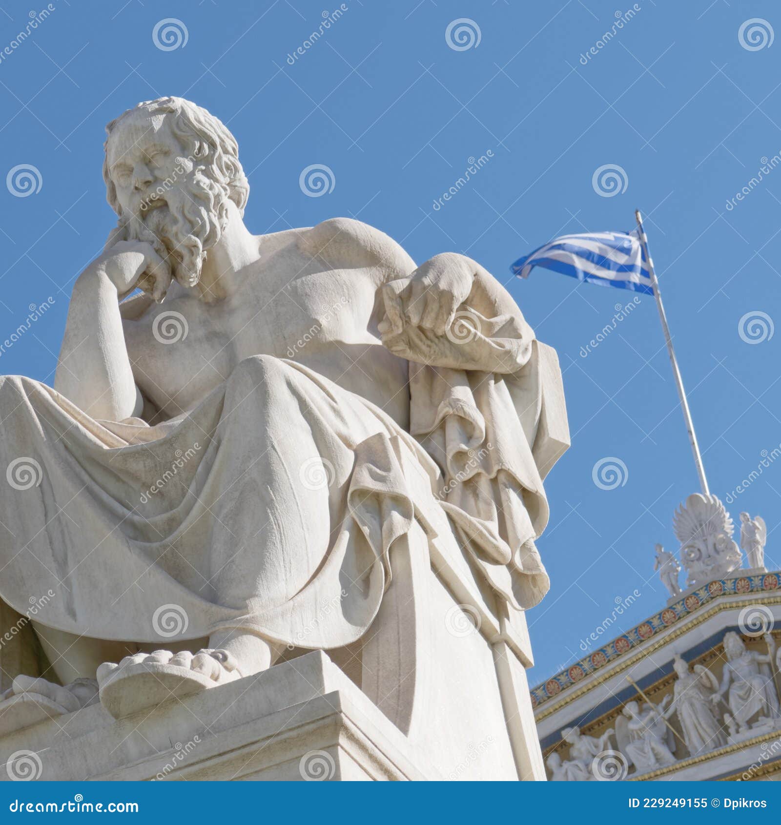 Socrates. Marble Head Of The Greek Philosopher Stock Photo ...