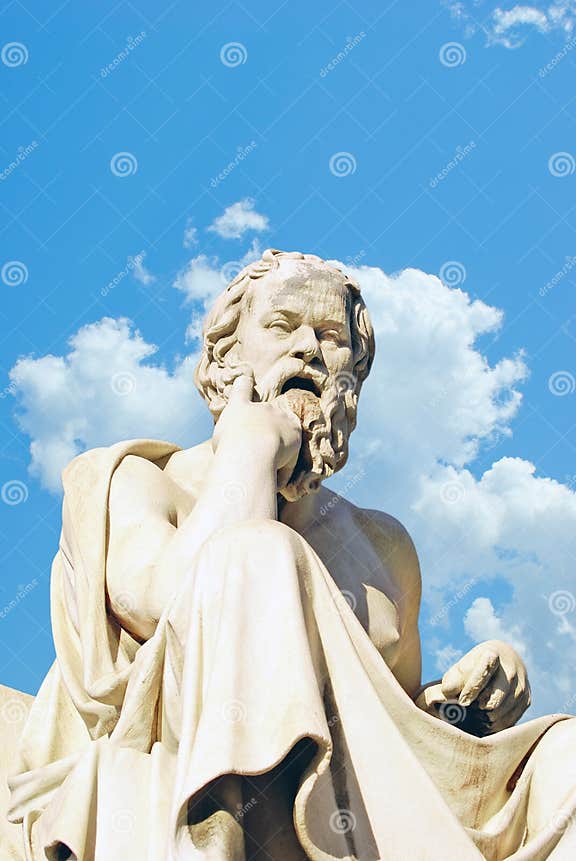 Socrates Statue at the Academy of Athens Stock Image - Image of ...