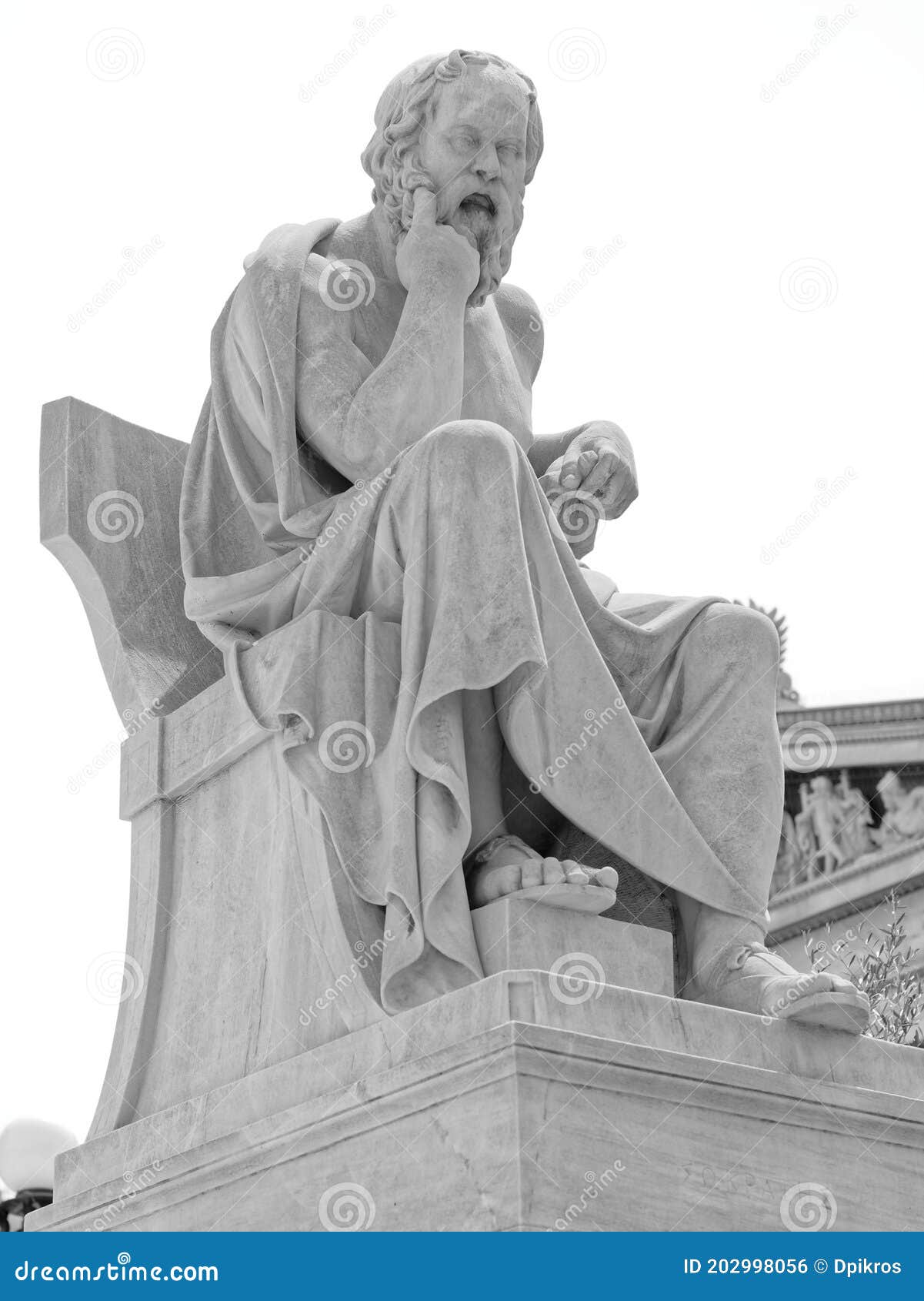 Socrates the Ancient Greek Philosopher in Deep Thoughts Stock Photo ...
