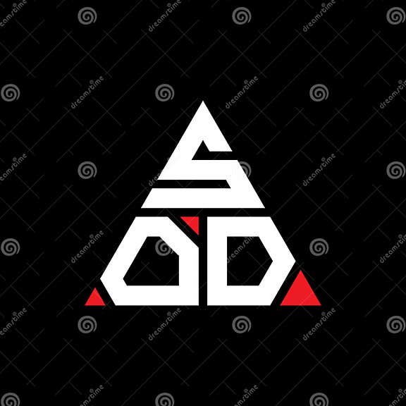 SOD Triangle Letter Logo Design with Triangle Shape. SOD Triangle Logo ...