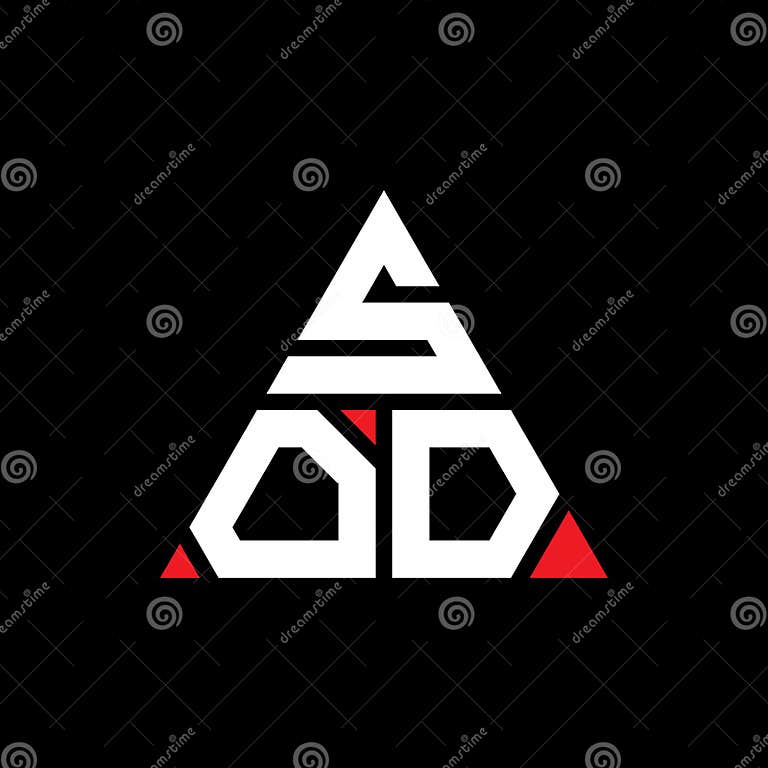 SOD Triangle Letter Logo Design with Triangle Shape. SOD Triangle Logo ...