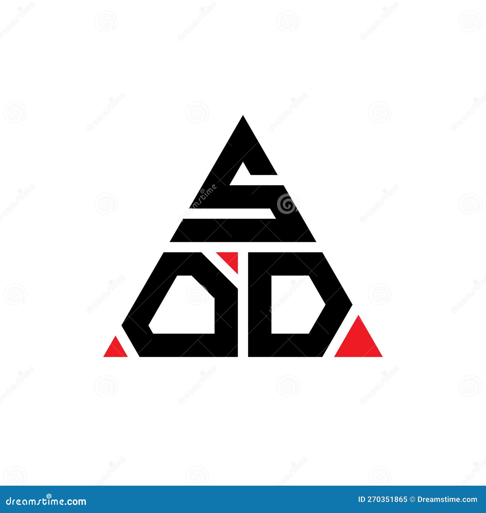 SOD Triangle Letter Logo Design with Triangle Shape. SOD Triangle Logo ...