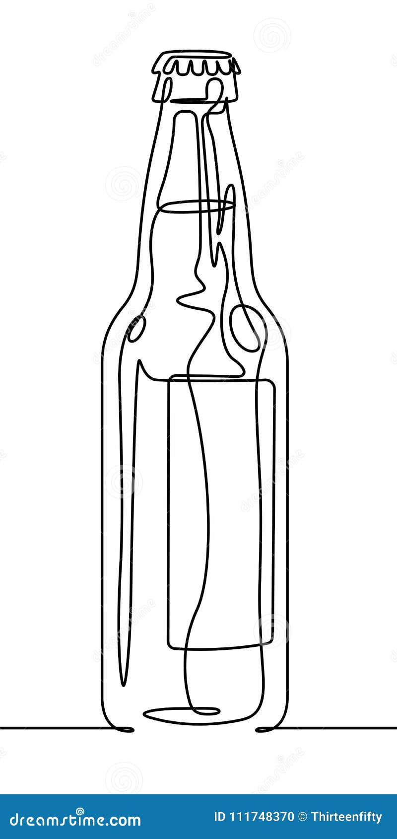 Soda Bottle Continuous Line Vector Stock Vector - Illustration of ...