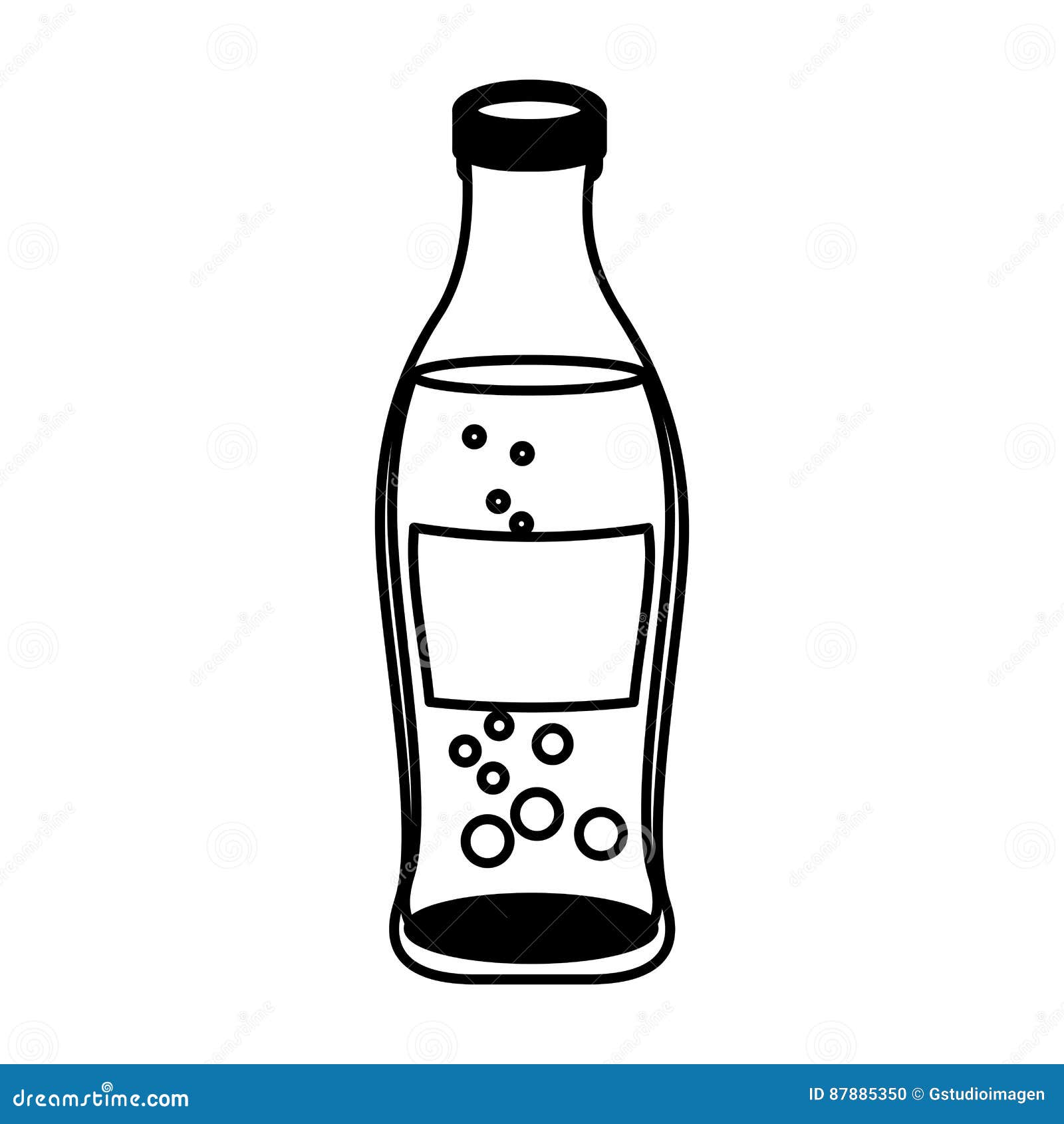 Soda bottle isolated icon stock vector. Illustration of simple - 87885350