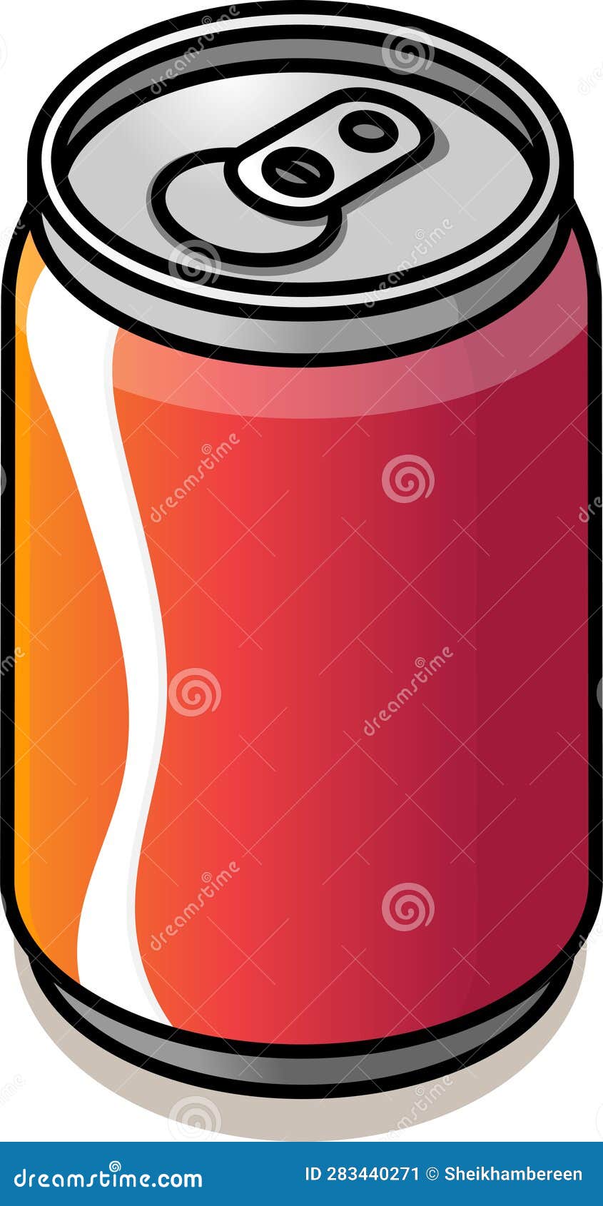 Soda Can Illustration. Red Aluminum Soda Can Stock Vector ...