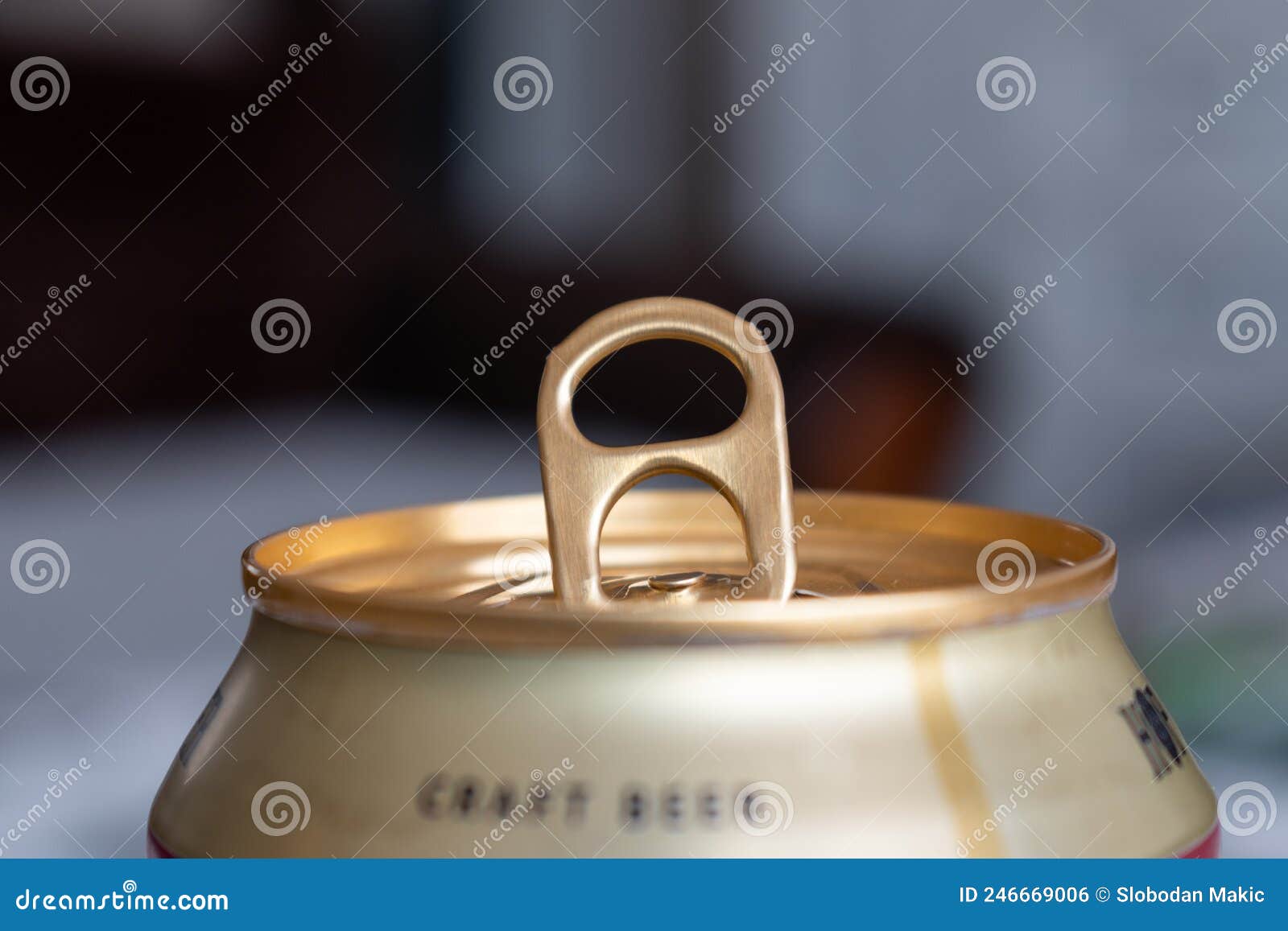 Soda can in close up stock photo. Image of beverage - 246669006