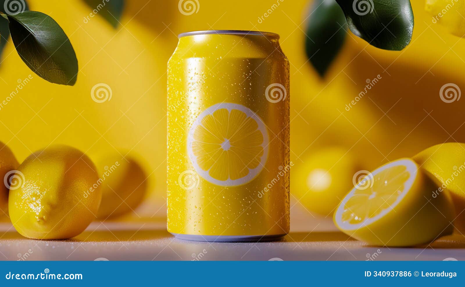 Soda Can Featuring Lemonade for Modern Motion Design Stock Illustration ...