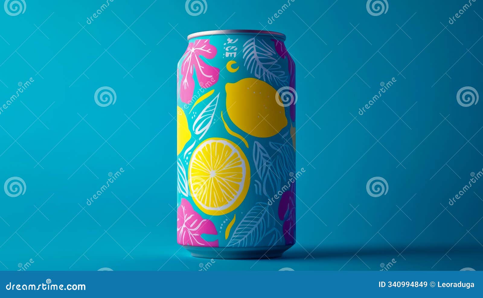 Soda Can Featuring Lemonade for Modern Motion Design Stock Illustration ...
