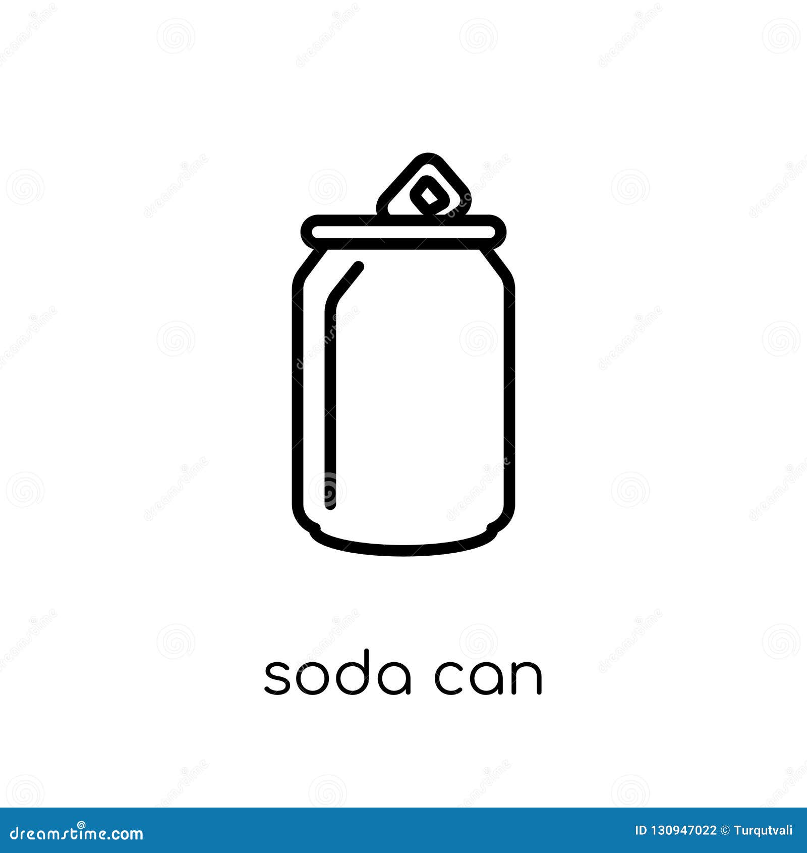 Soda Can Icon from Drinks Collection. Stock Vector - Illustration of ...