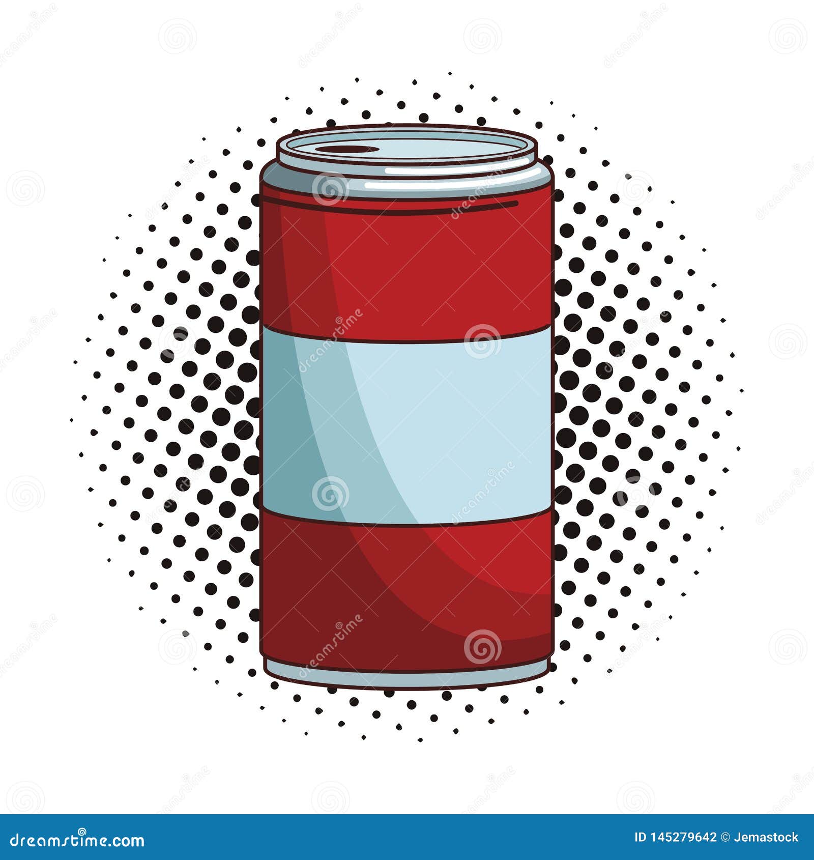 Soda can isolated stock vector. Illustration of metal - 145279642