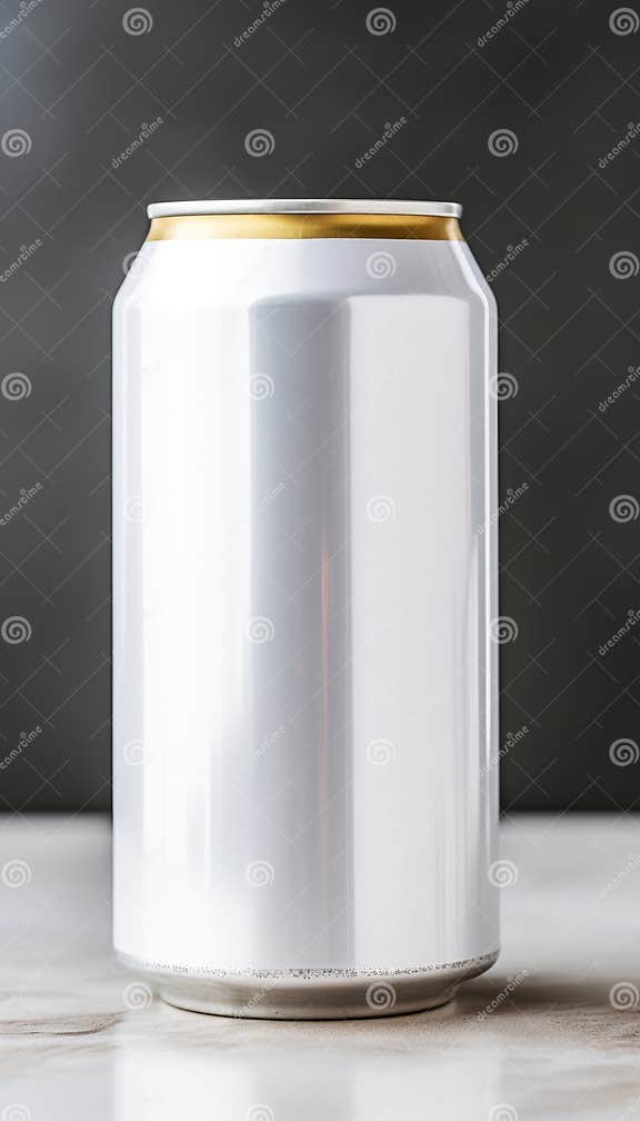 Soda Can Mockup on Abstract Background with Text Space, Beverage ...