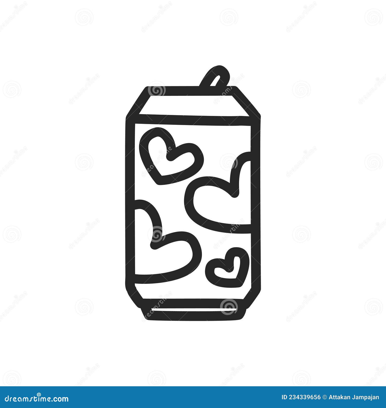Soda can outline icon . stock vector. Illustration of liquid - 234339656