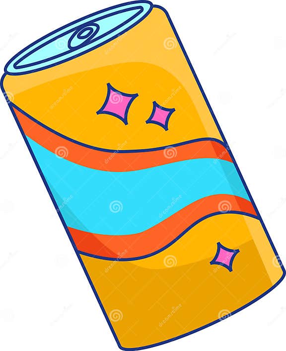 Soda Can Sticker stock illustration. Illustration of sticker - 354450428