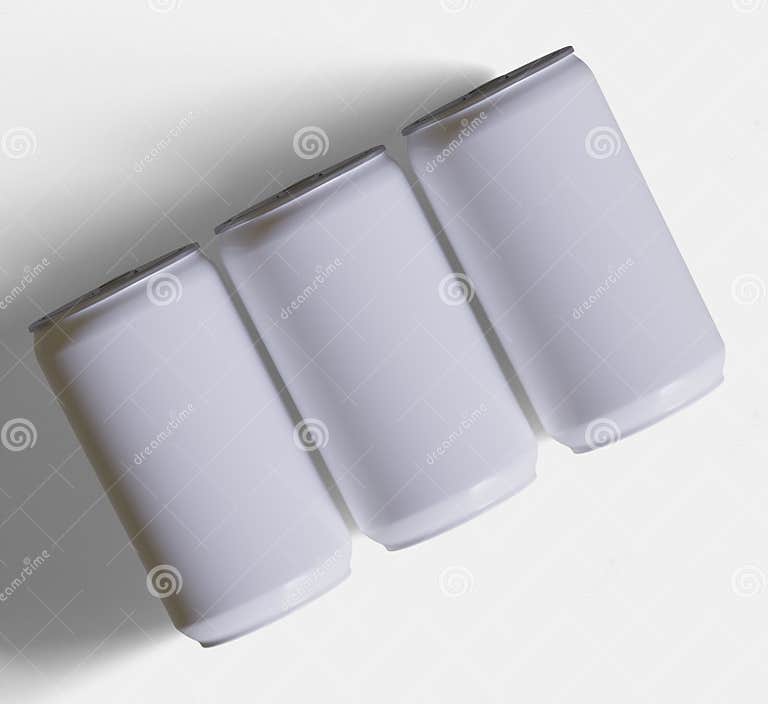Soda Can White Color and Realistic Texture Stock Illustration ...