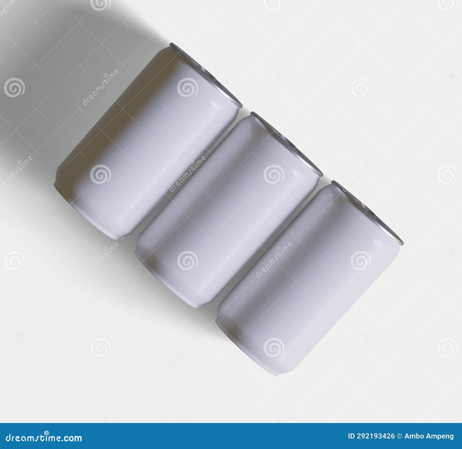 Soda Can White Color and Realistic Texture Stock Illustration ...