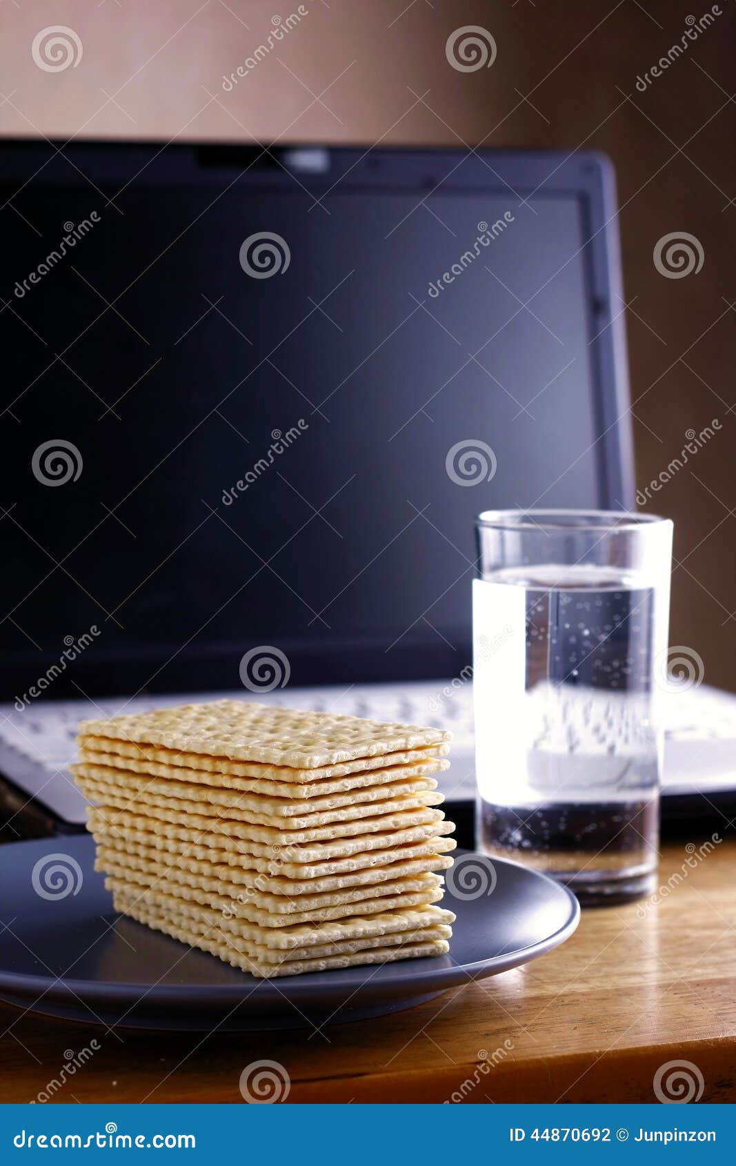 Soda Crackers And Glass Of Water Royalty-Free Stock Image ...
