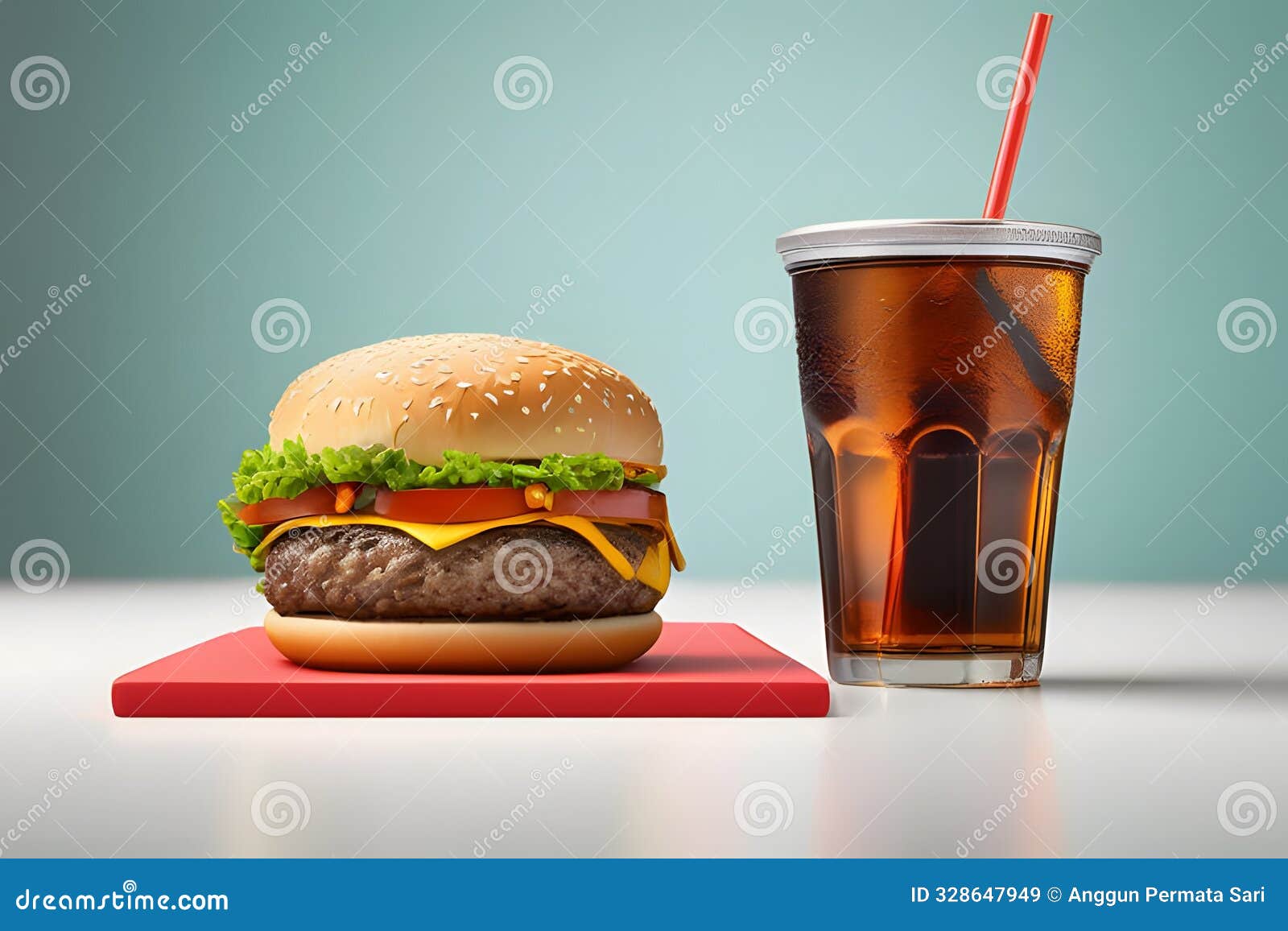 Soda Cup and Classic Burger Perfect for Branding and Advertisement ...
