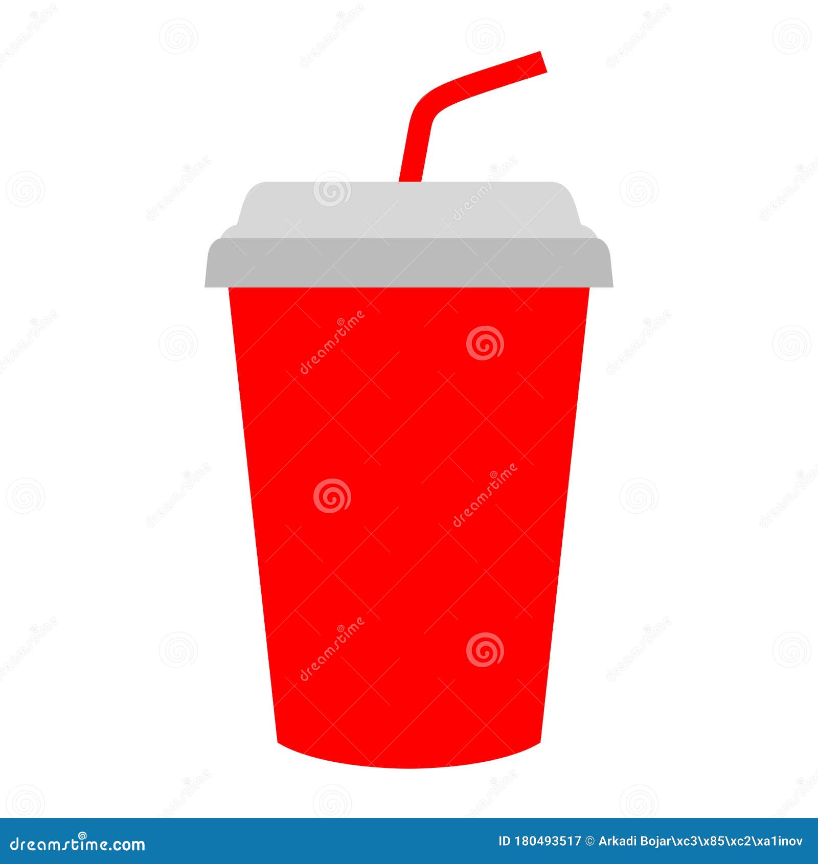 Soda cup vector icon stock vector. Illustration of drink - 180493517
