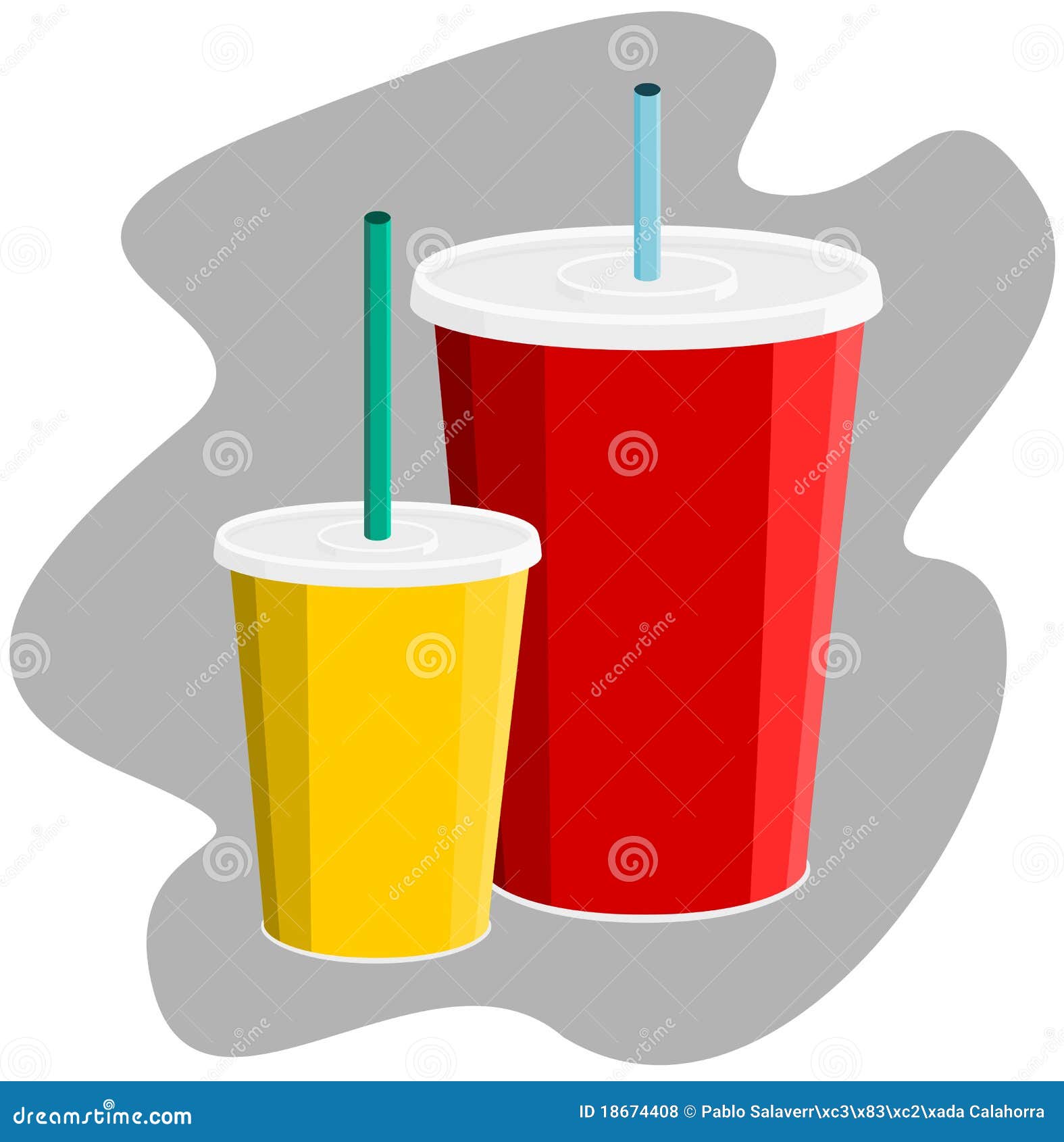 Soda cups stock vector. Illustration of plastic, cola - 18674408