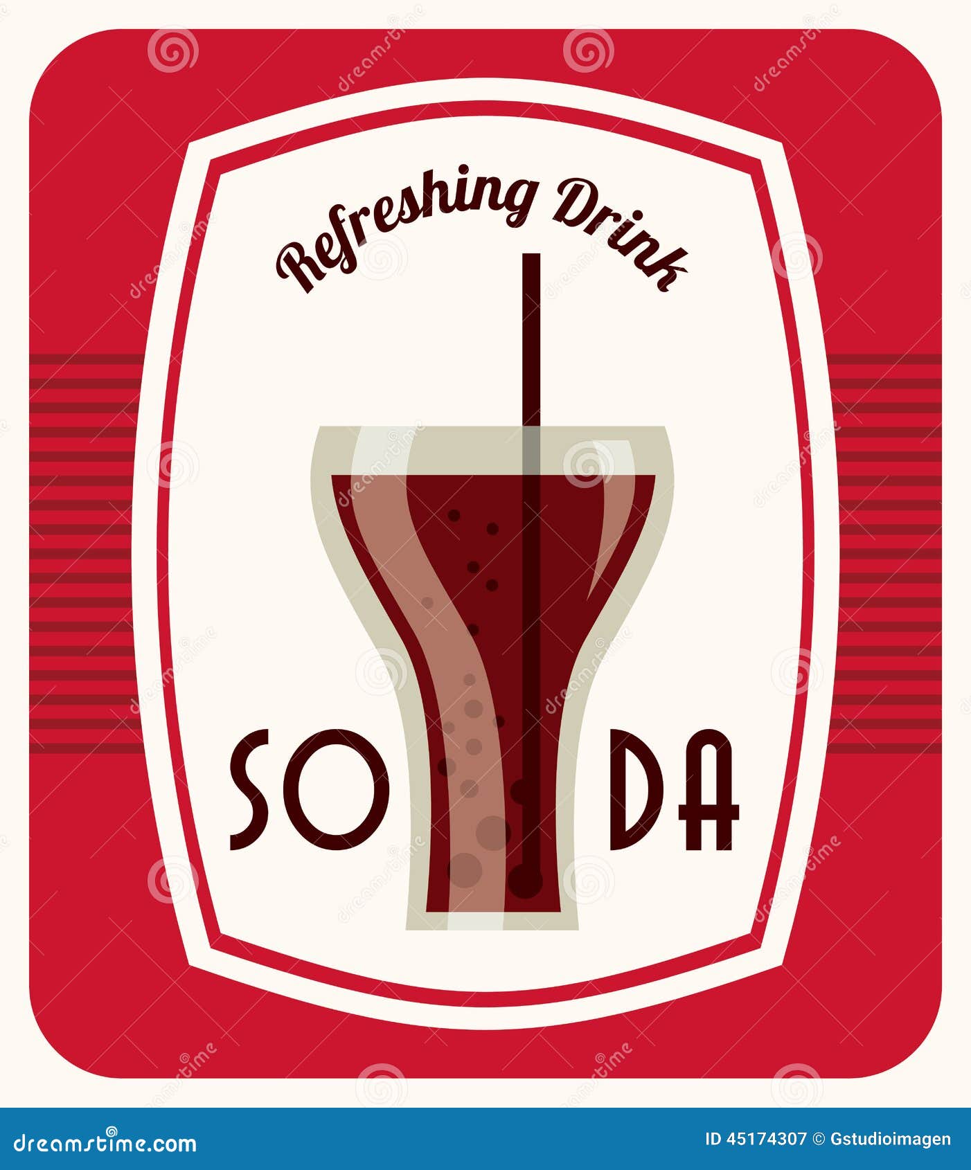 Soda design stock vector. Illustration of drinks, classic - 45174307