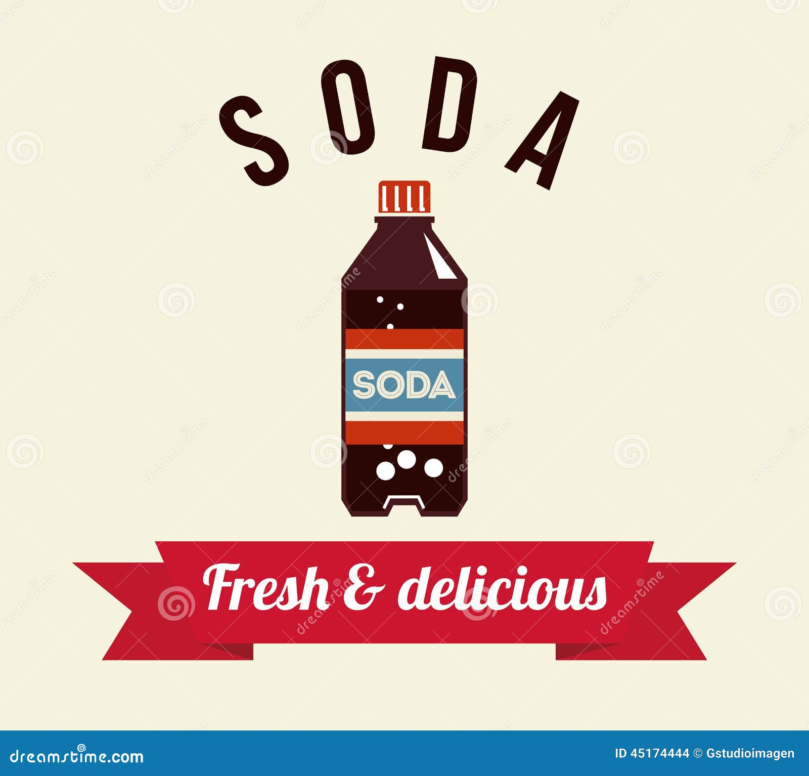 Soda design stock vector. Illustration of cold, fresh - 45174444