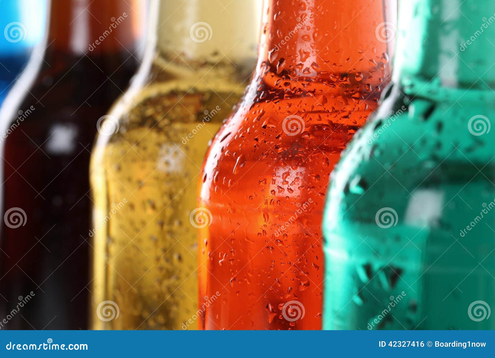 Soda Drinks With Cola And Beer In Bottles Royalty-Free Stock ...