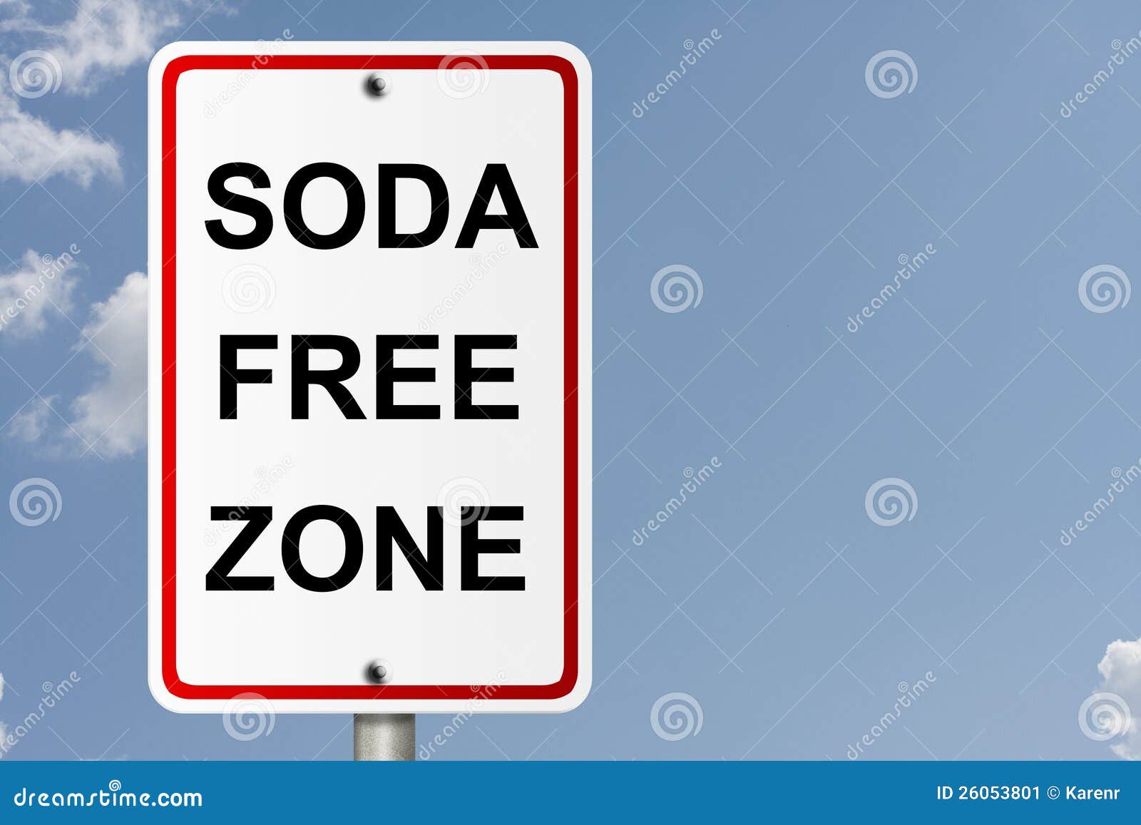 Soda Free Zone stock image. Image of prohibited, white - 26053801