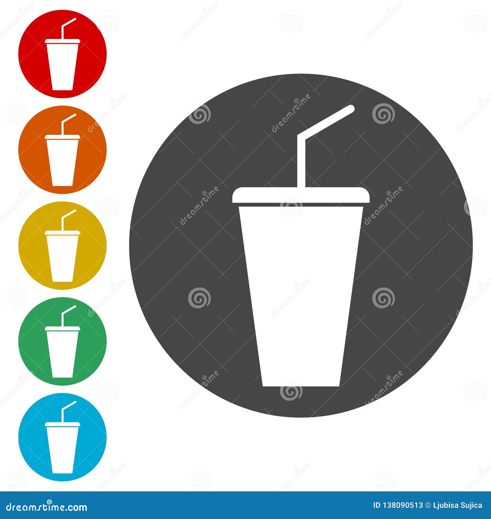 Soda Icon stock vector. Illustration of concept, element - 138090513