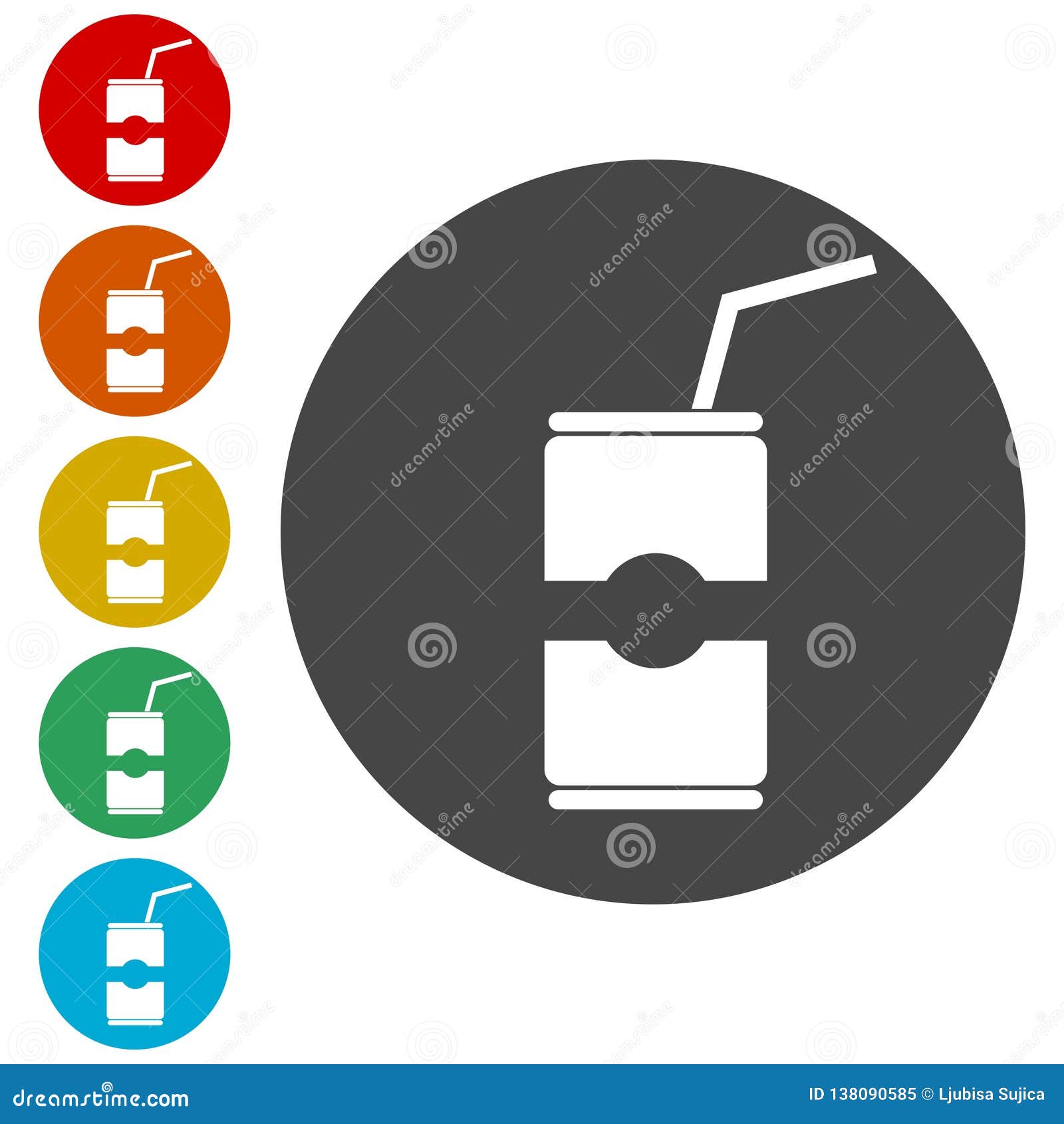 Soda Icon stock vector. Illustration of contemporary - 138090585