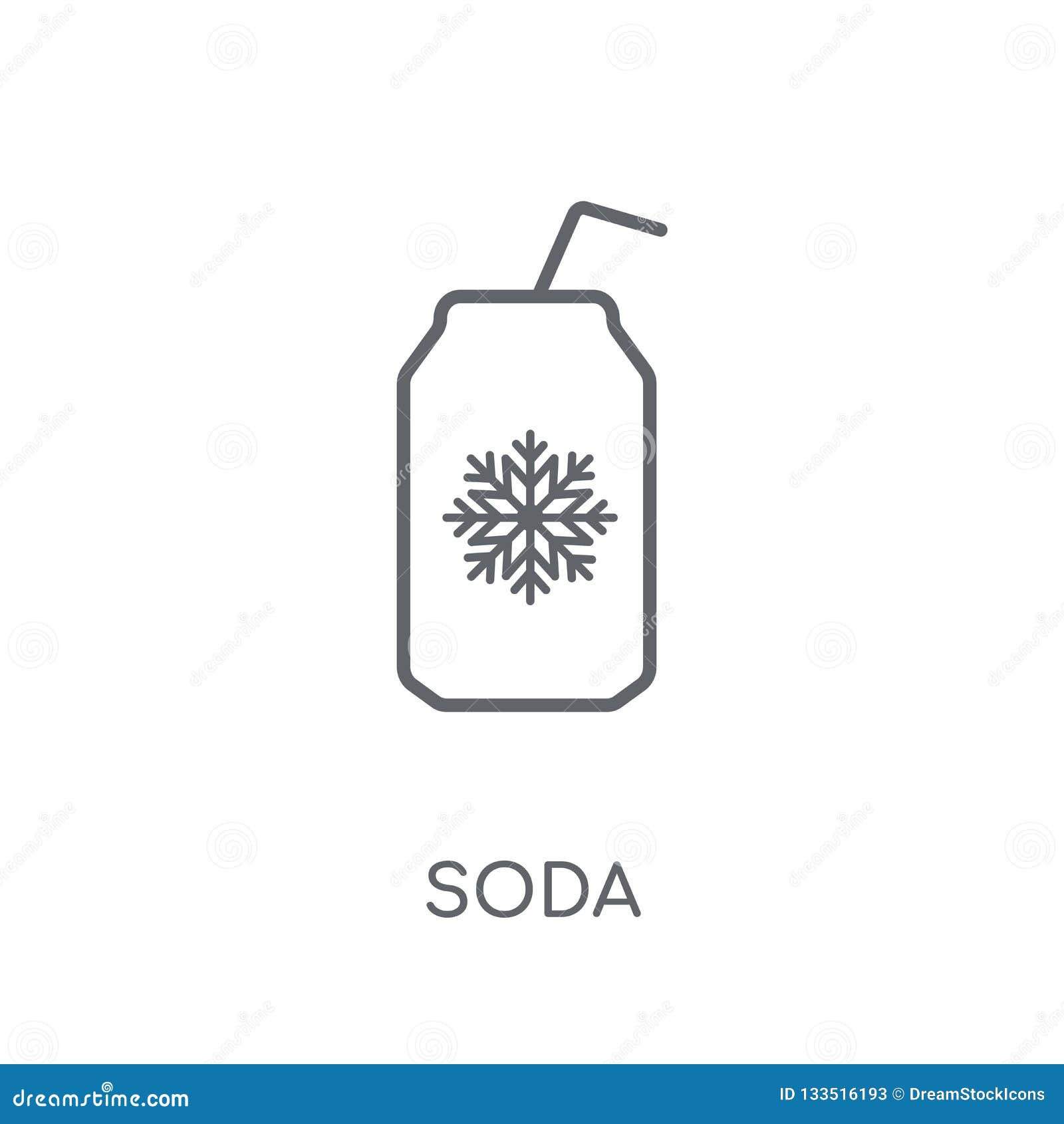 Soda Linear Icon. Modern Outline Soda Logo Concept on White Back Stock ...