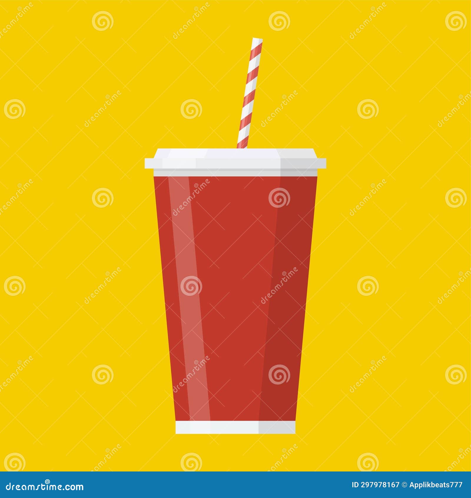 Soda paper cup icon stock illustration. Illustration of vintage - 297978167