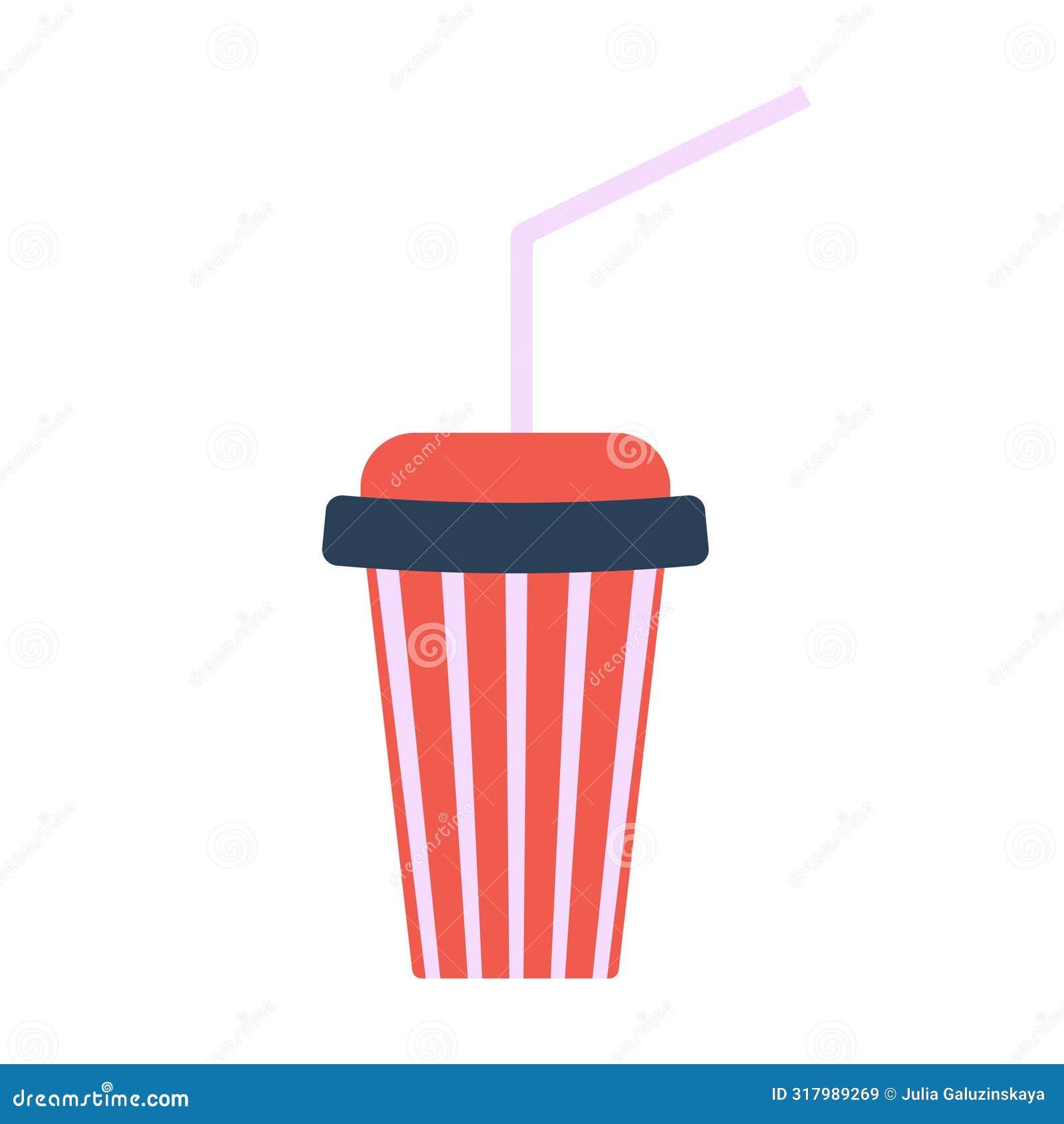 Soda Paper Cup Icon. Fast Food Symbol. Pictogram Isolated On A White ...