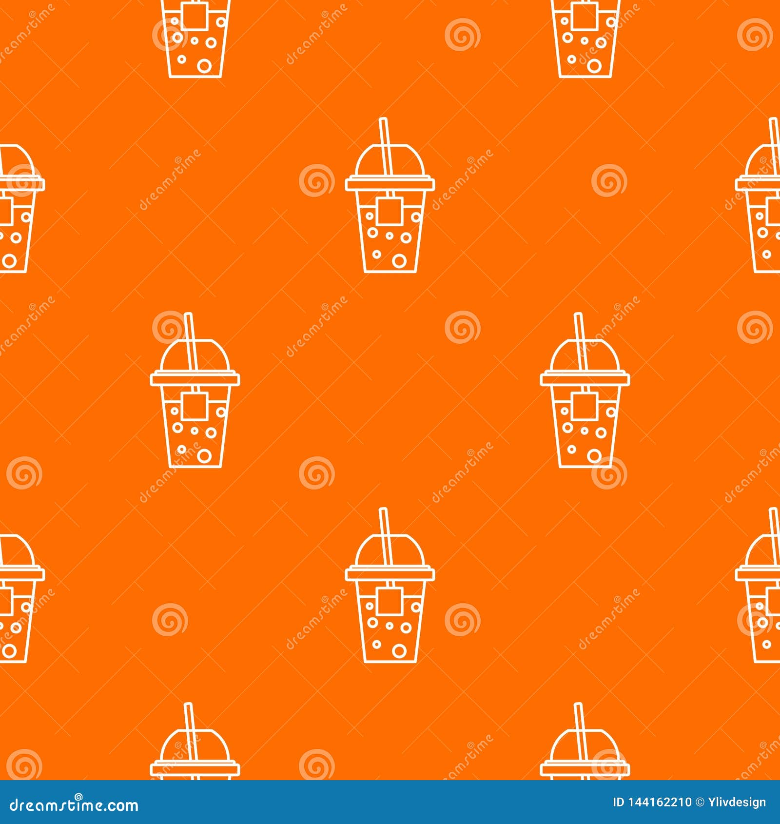 Soda pattern vector orange stock vector. Illustration of geometric ...