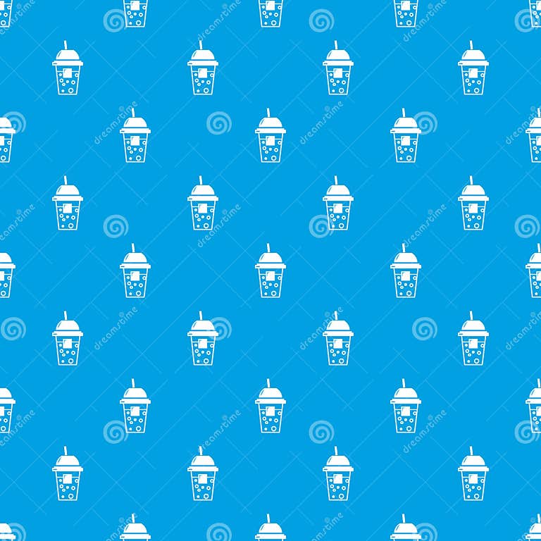 Soda Pattern Vector Seamless Blue Stock Vector - Illustration of ...