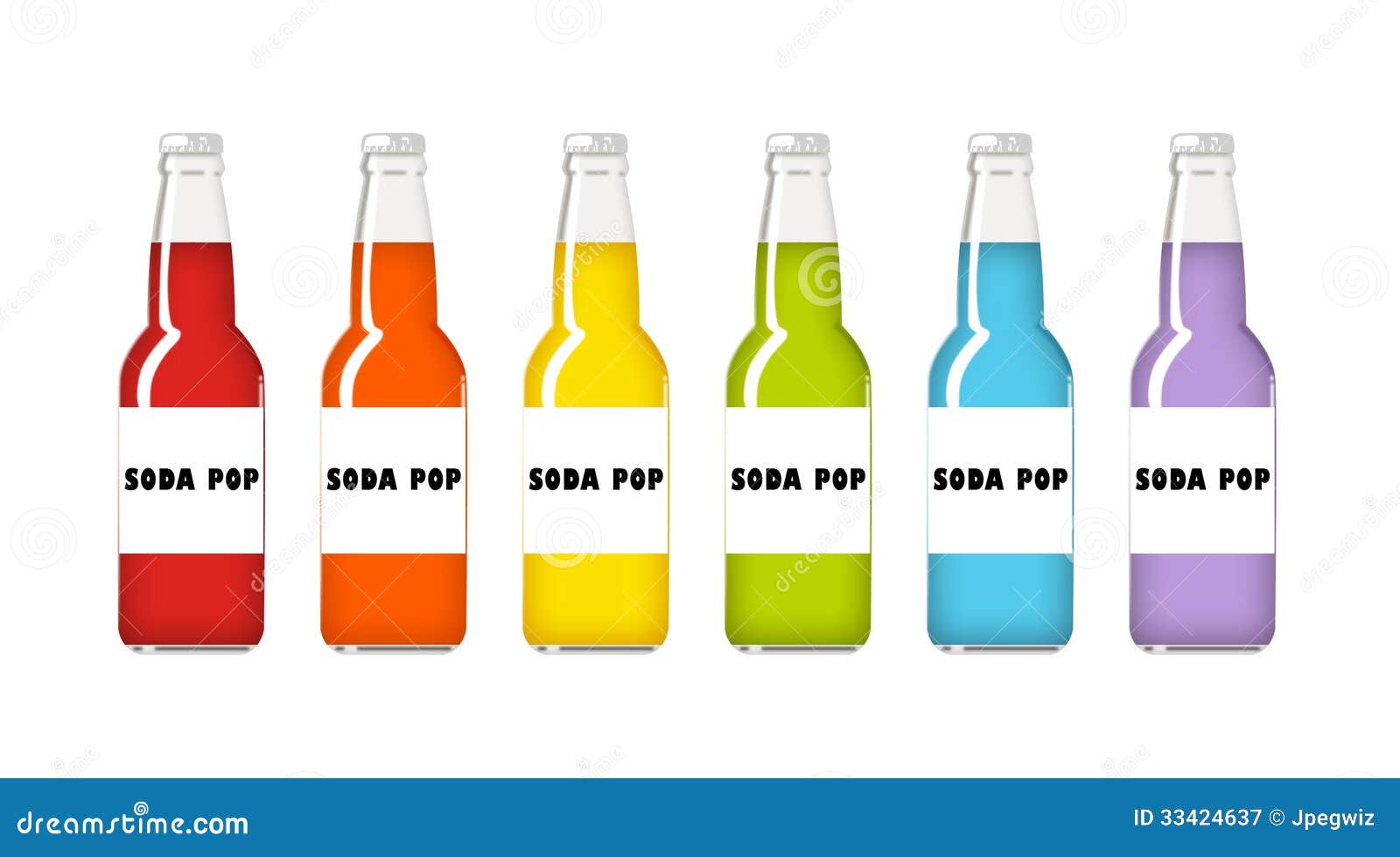 Soda Pop Rainbow stock illustration. Illustration of blue - 33424637