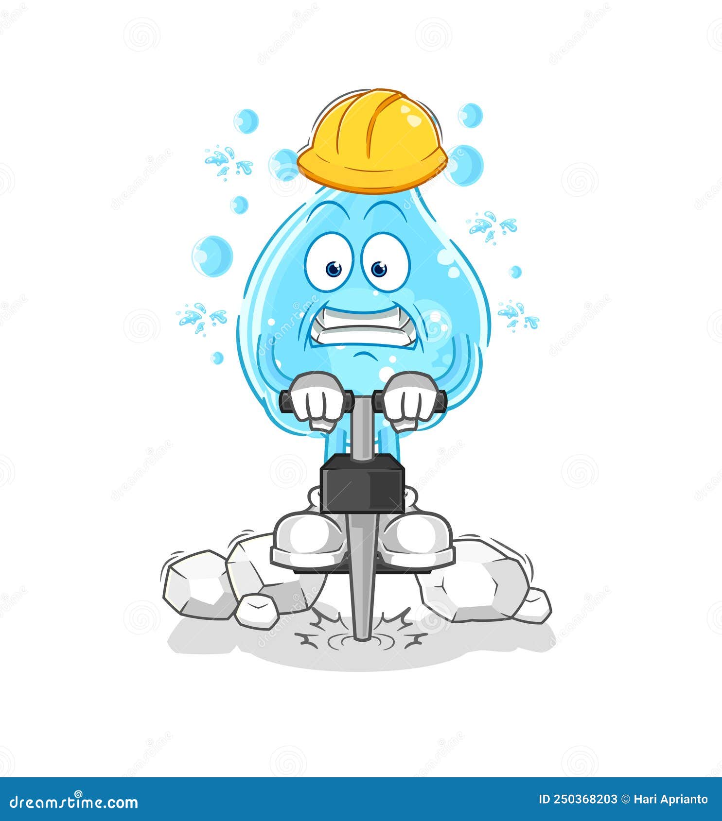 Soda Water Drill the Ground Cartoon Character Vector Stock Vector ...